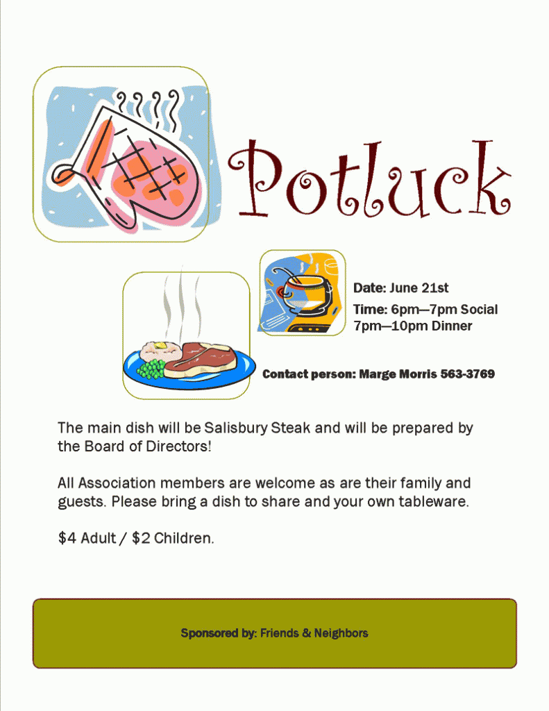 June Potluck Supper – RomeRock Association